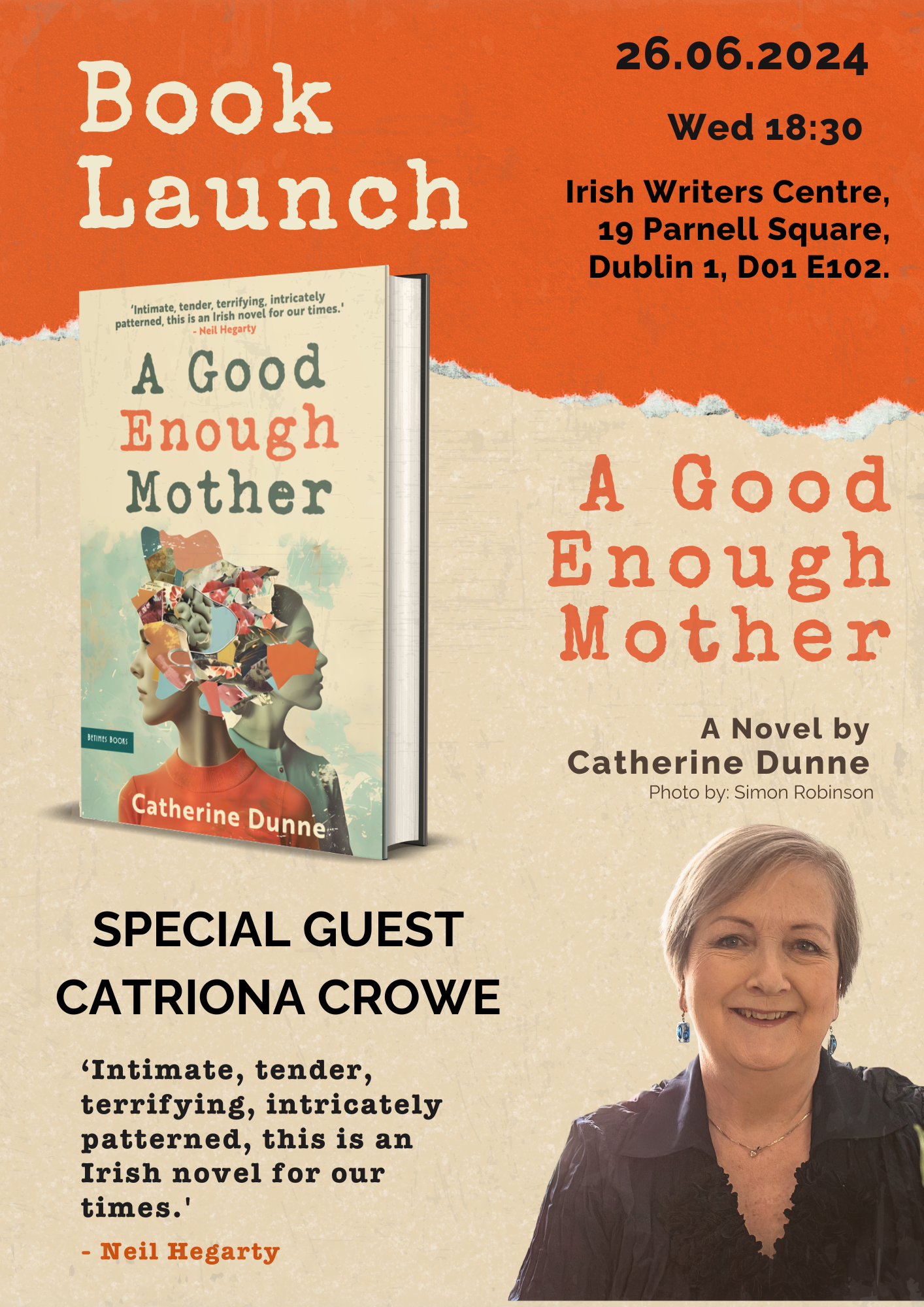 book launch of Catherine Dunne’s new novel: A Good Enough Mother ...